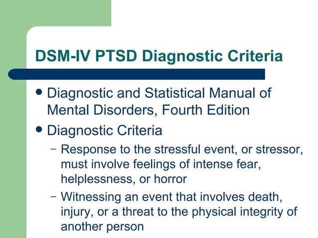 Department of Veterans Affairs - VA - Combat Post-Traumatic Stress ...