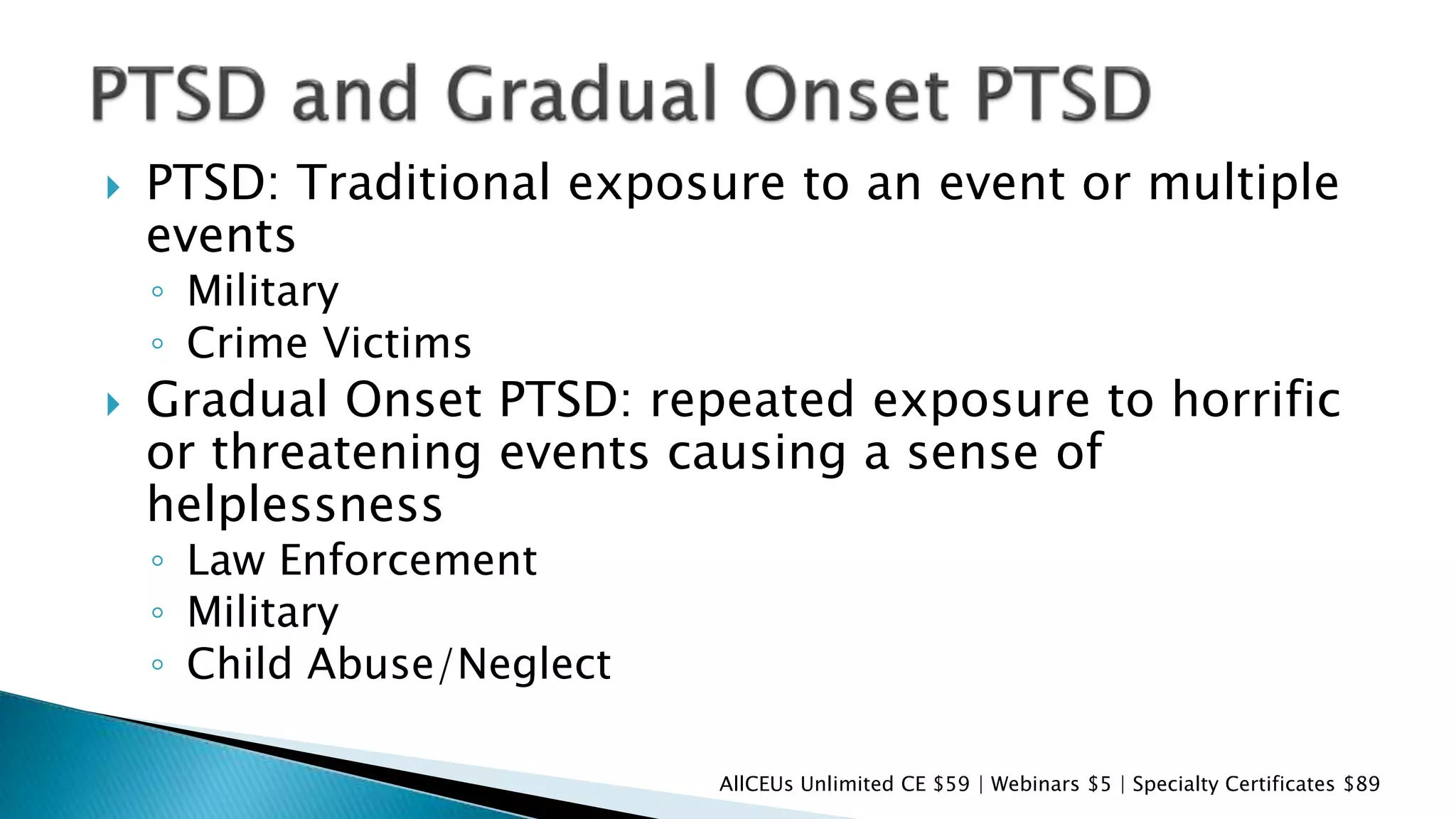 Strengths Based Biopsychosocial Approach to Addressing PTSD | PPTX