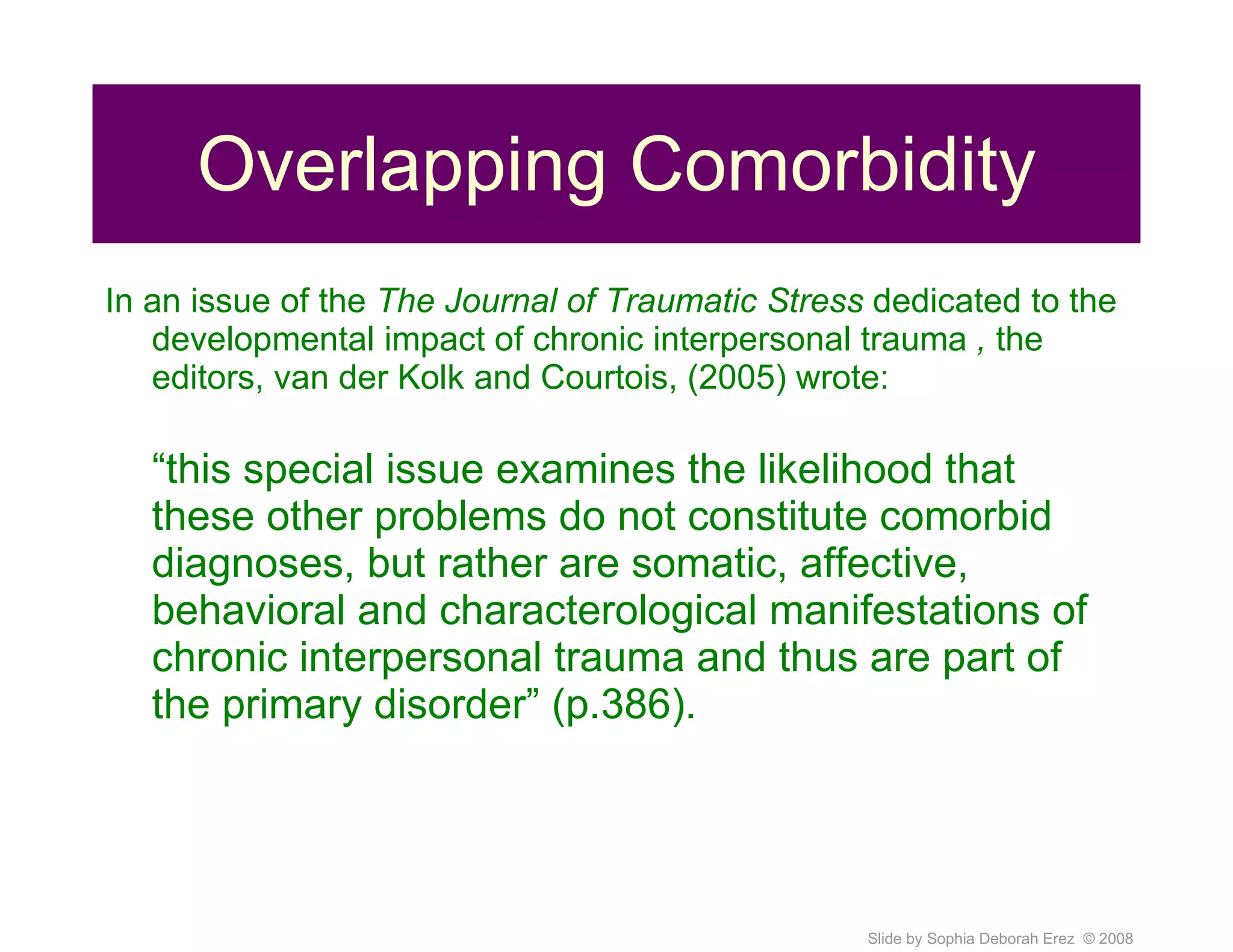 When ADHD presents in traumatized children: A differential diagnoses. | PPS
