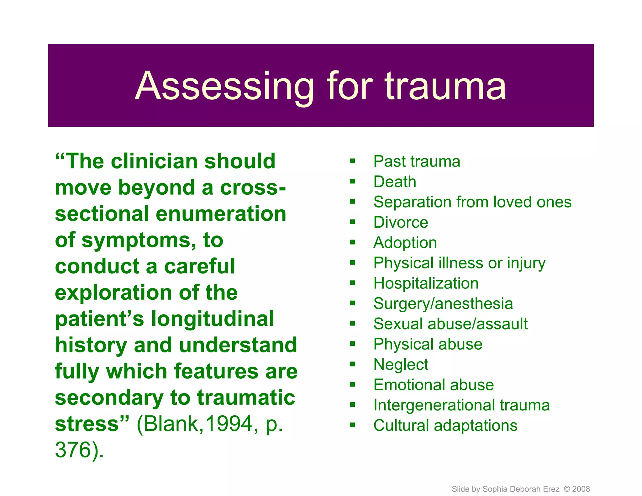 When ADHD presents in traumatized children: A differential diagnoses. | PPS