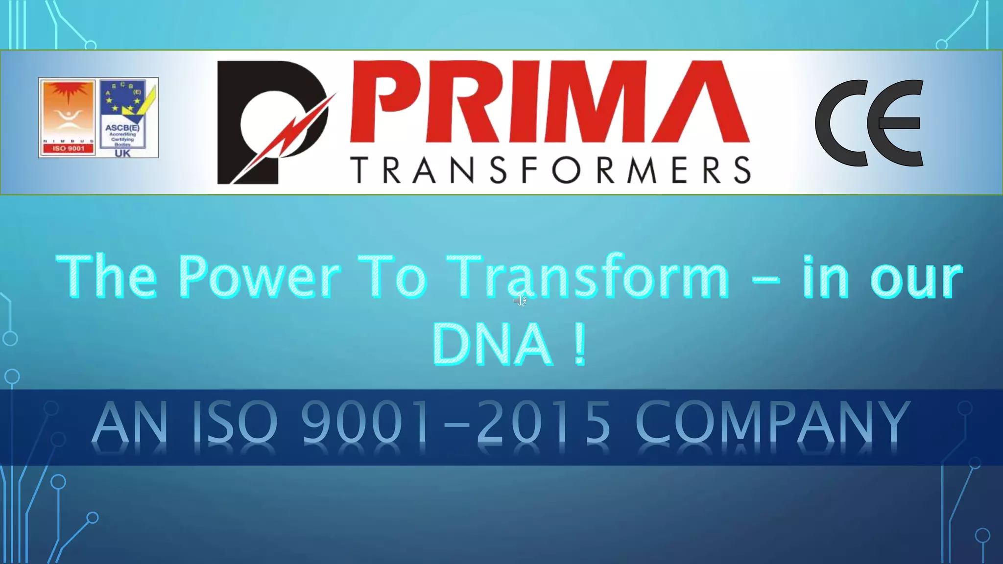 PRIMA TRANSFORMERS | PPTX