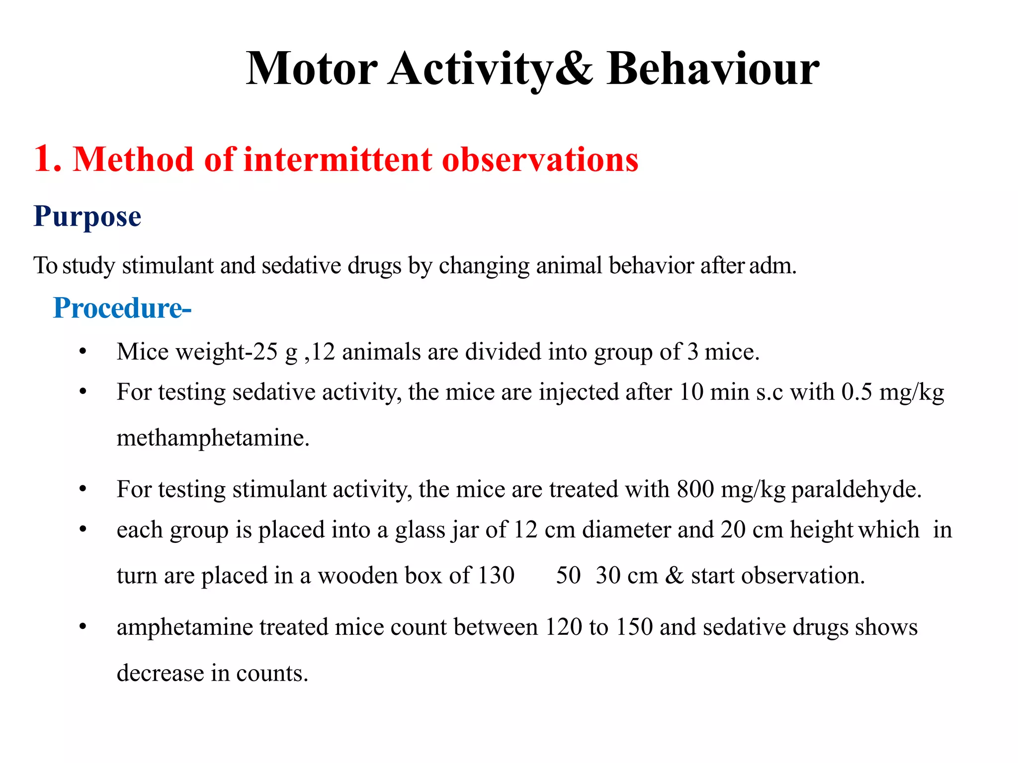 Screening Methods for behavioural and muscle Coordination | PPTX