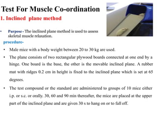 Screening Methods for behavioural and muscle Coordination | PPTX