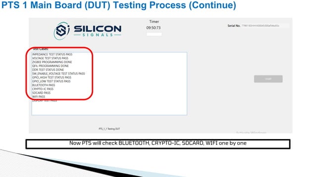 PTS MAIN BOARD PRODUCTION TEST INSTRUCTIONS | PPT