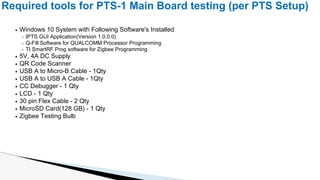 PTS MAIN BOARD PRODUCTION TEST INSTRUCTIONS | PPT