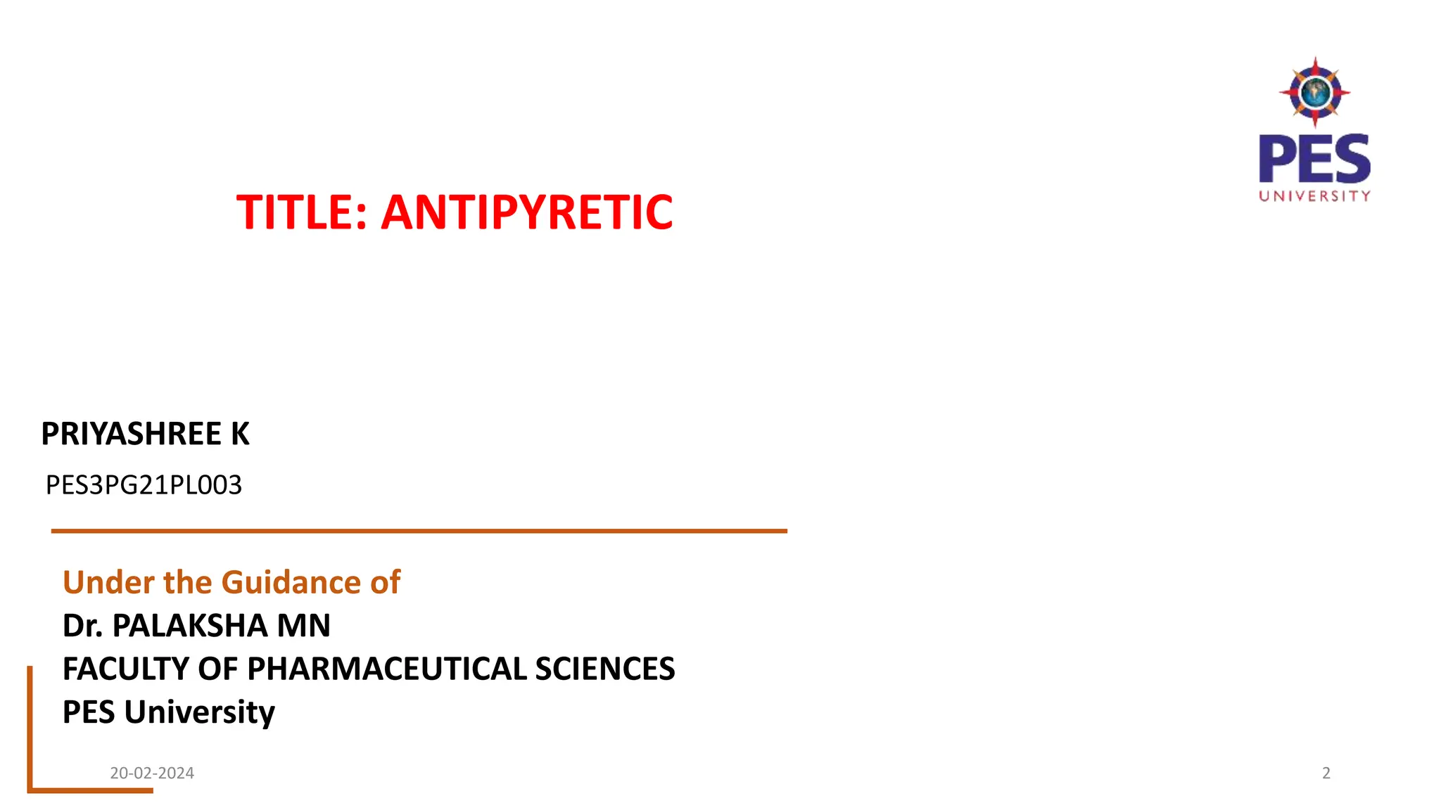 Antipyretic - pharmacological and toxicological screening methods | PPTX