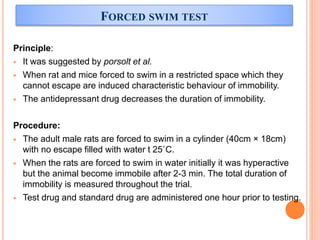 Screening Models of Antidepressants Drugs | PPTX