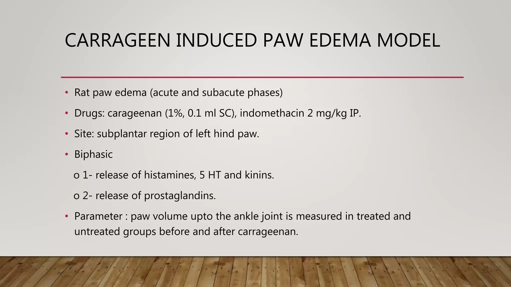 Screening Models of Anti-Inflammatory Drugs | PPTX