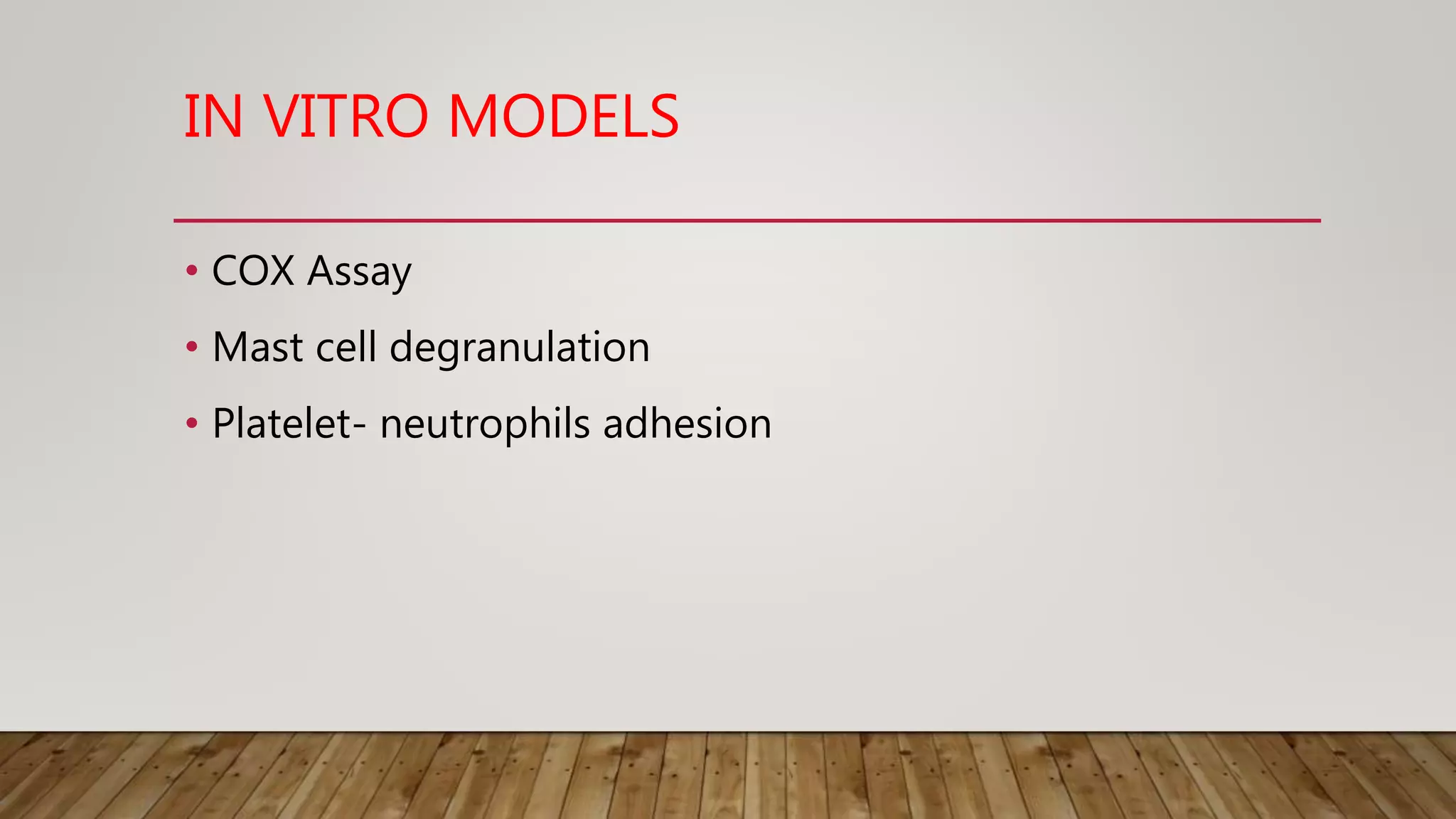 Screening Models of Anti-Inflammatory Drugs | PPTX