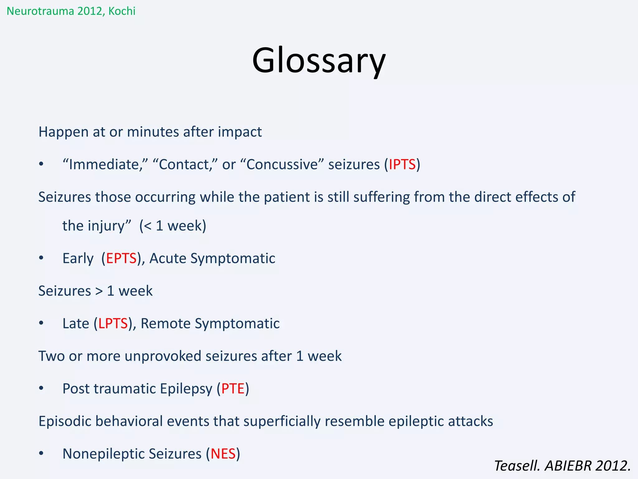 Post traumatic seizure and epilepsy | PPTX