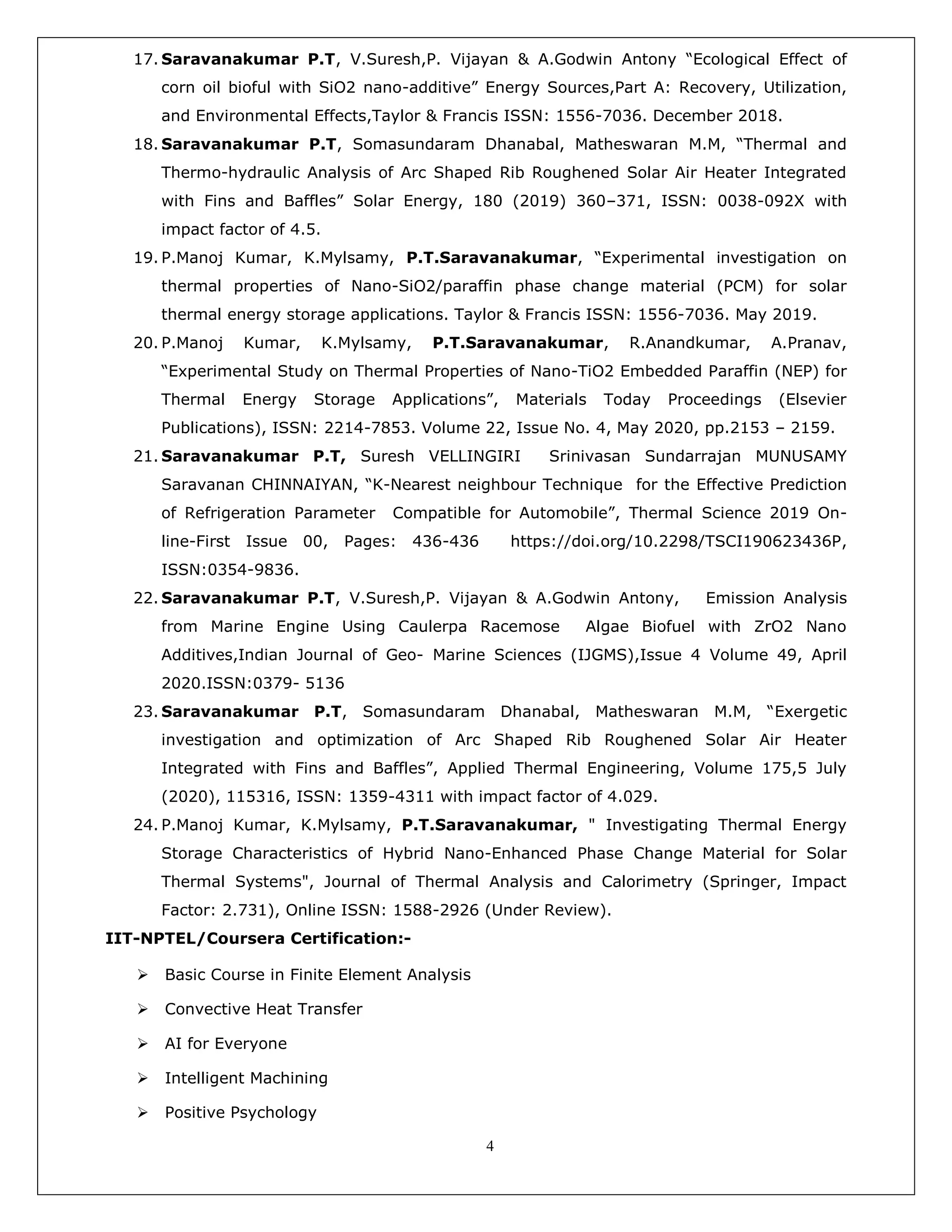 P.T.SARAVANAKUMAR RESUME | PDF