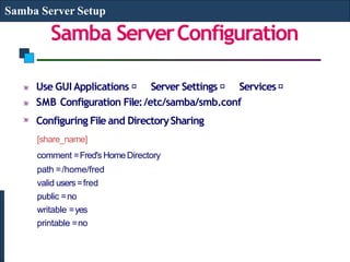 samba server setup Pts ppt (rohit malav) | PPT