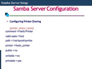 samba server setup Pts ppt (rohit malav) | PPT