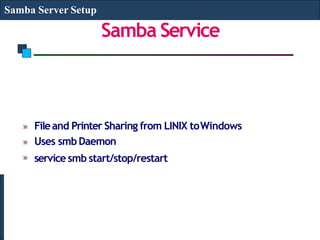 samba server setup Pts ppt (rohit malav) | PPT