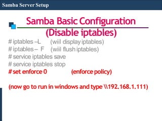 samba server setup Pts ppt (rohit malav) | PPT