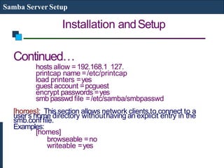 samba server setup Pts ppt (rohit malav) | PPT