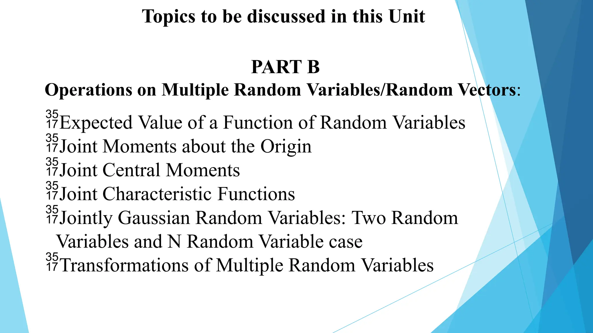 PTSP Unit III.pptx. probability theory and stochastic processes | PPTX