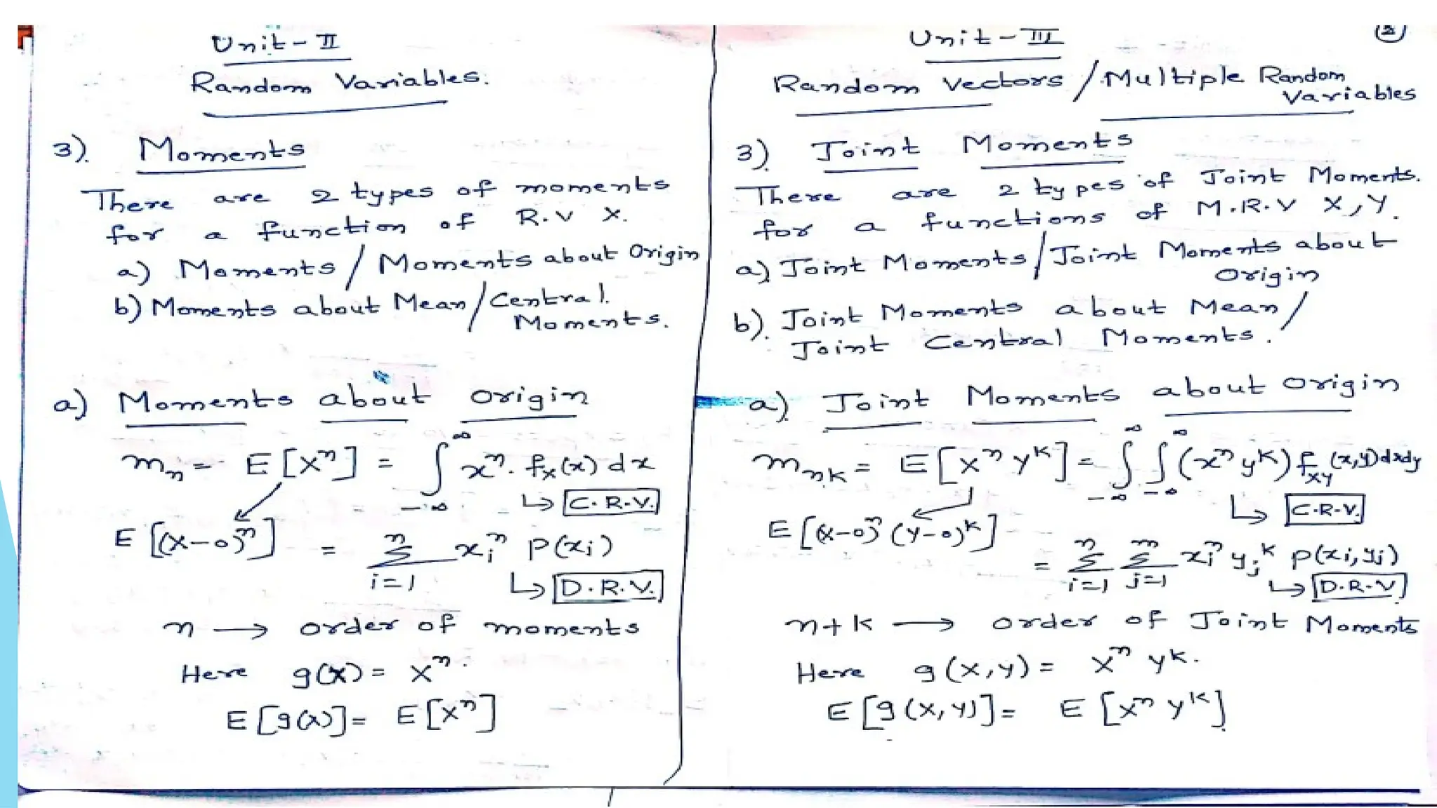 PTSP Unit III.pptx. probability theory and stochastic processes | PPTX