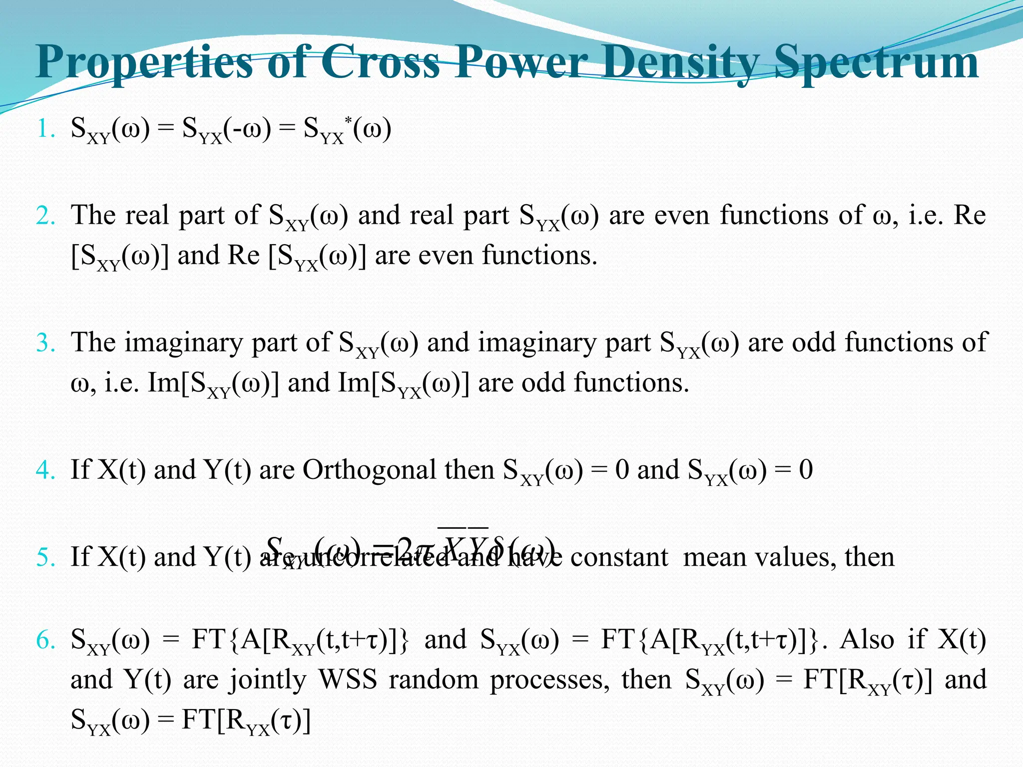 Random processes spectral characteristics | PPTX