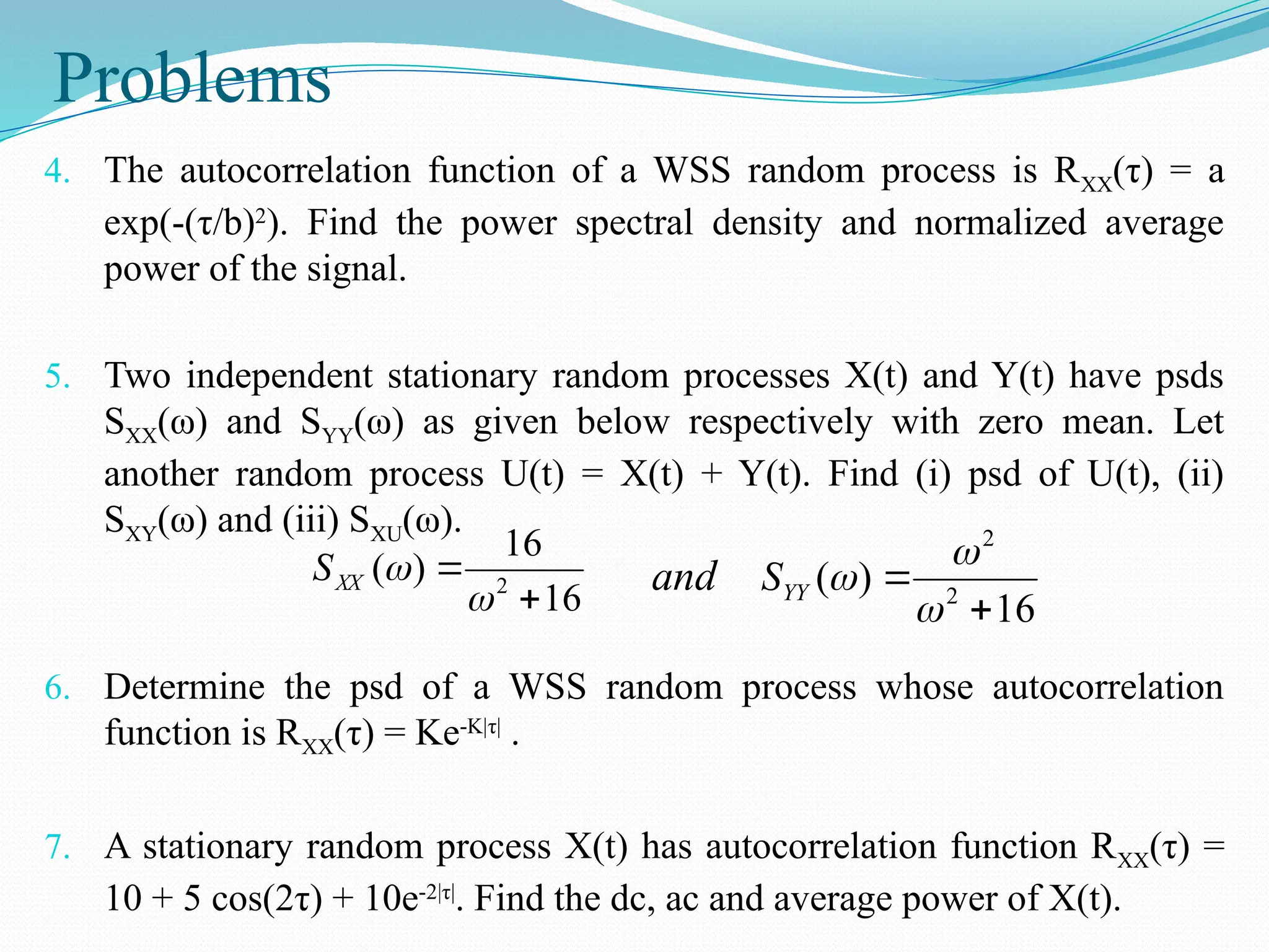 Random processes spectral characteristics | PPTX