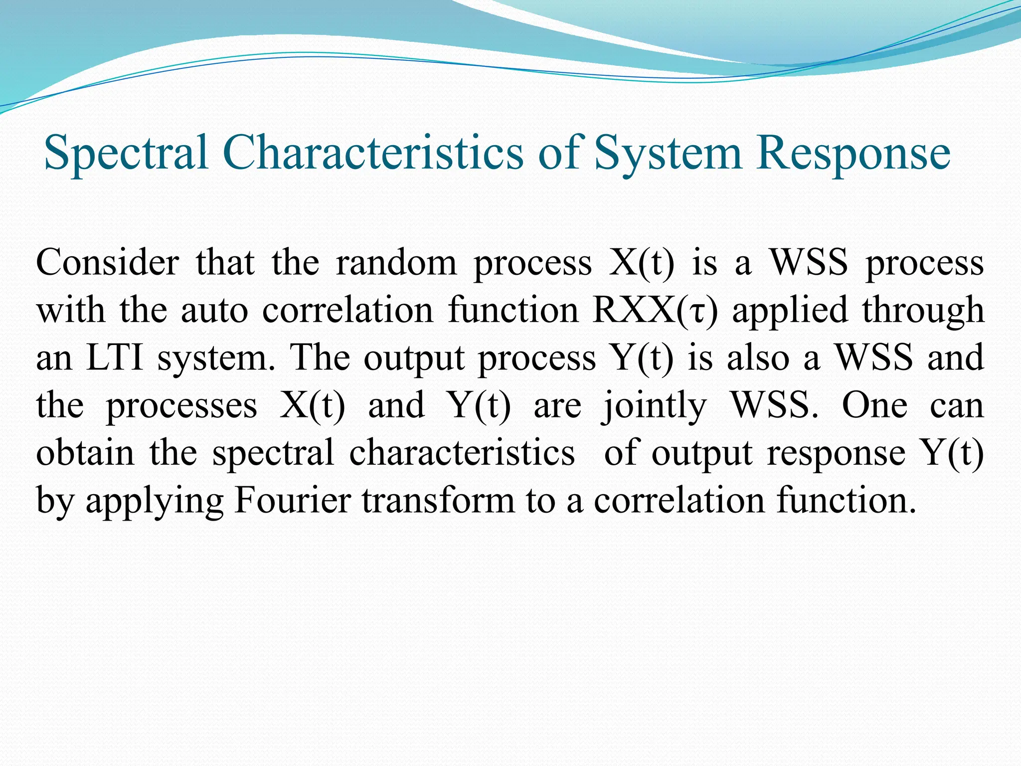Random processes spectral characteristics | PPTX