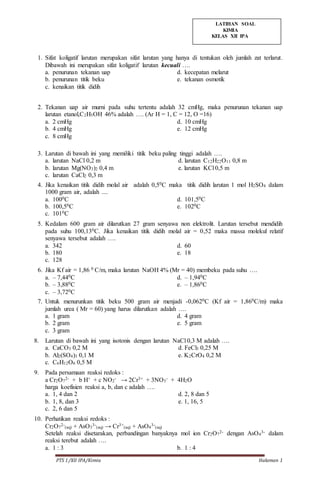 Pts semester 1 kelas xii | PDF