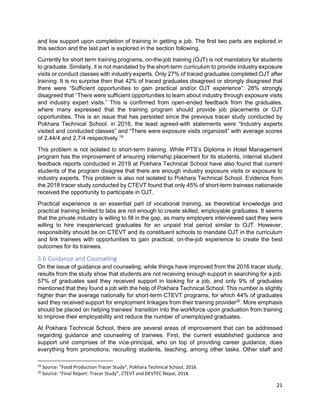 Pokhara Technical School- Tracer Study Report-2019 | PDF