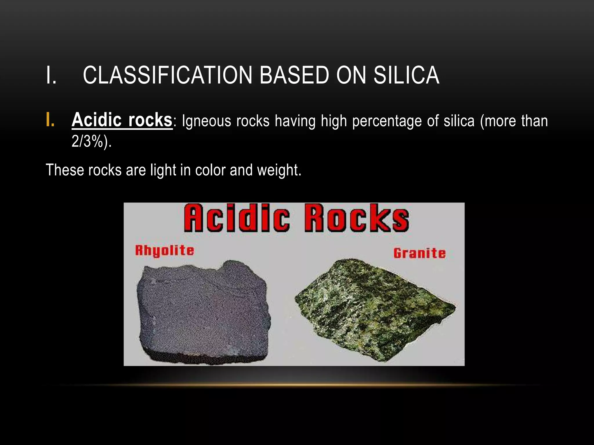 igneous rocks formation and their classification | PPTX