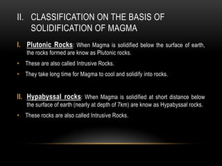 Solidification Of Rocks