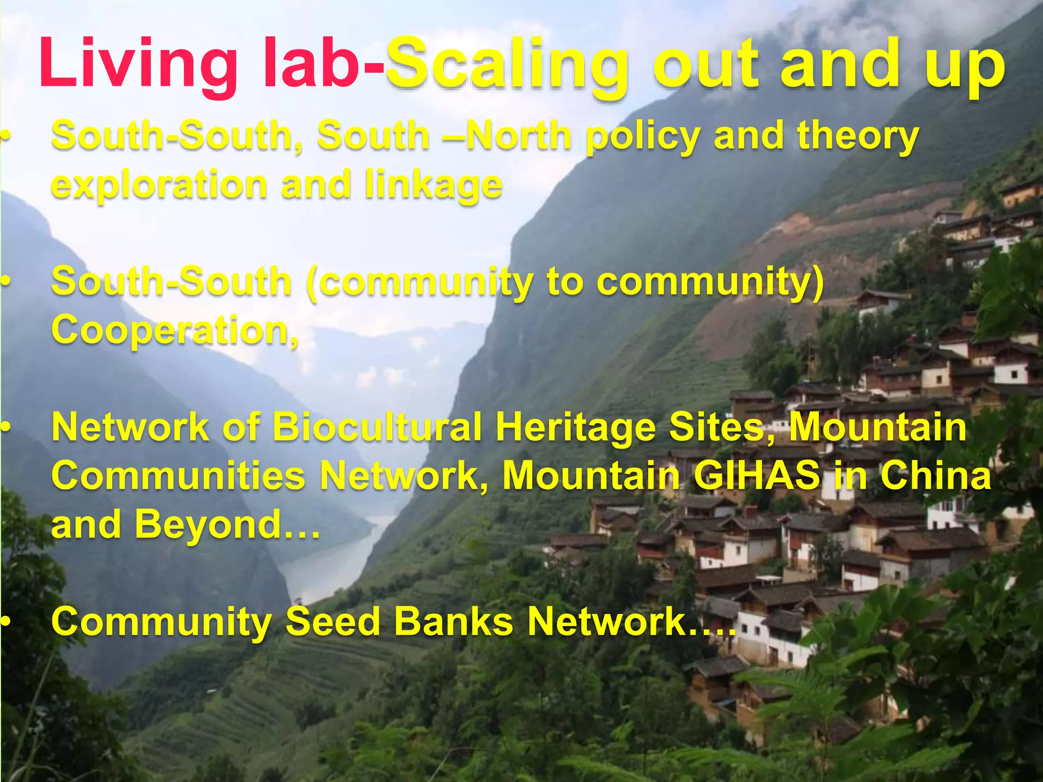 Biocultural heritage territories and the in situ conservation of plant ...