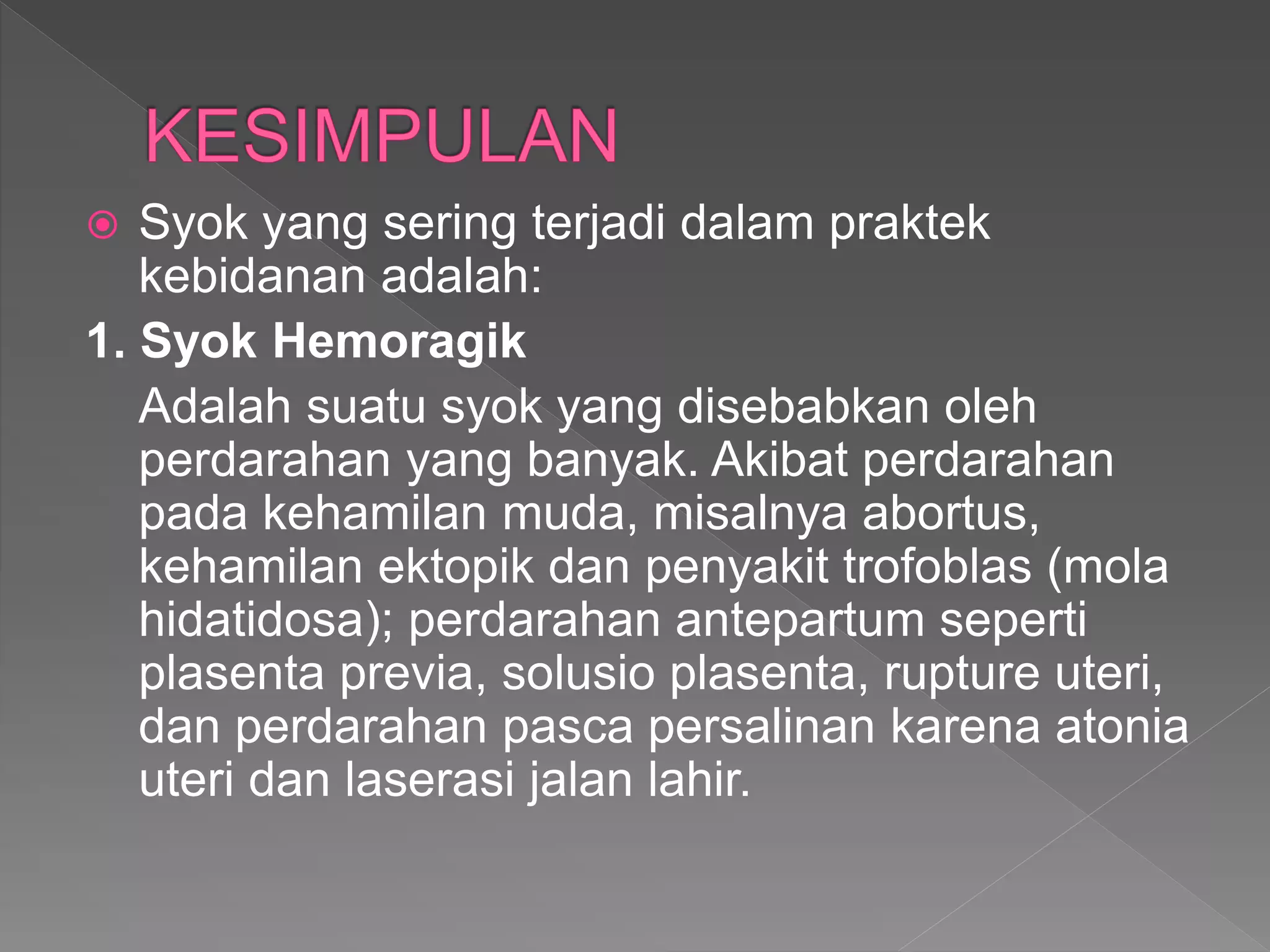 PPT macam-macam syok | PPTX