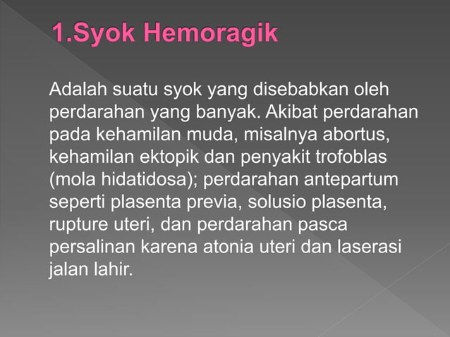 PPT macam-macam syok | PPTX