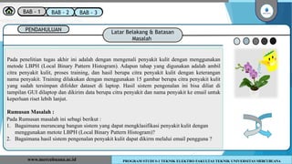 PTT TA Sistem pengenalan penyakit kulit menggunakan metode local binary ...