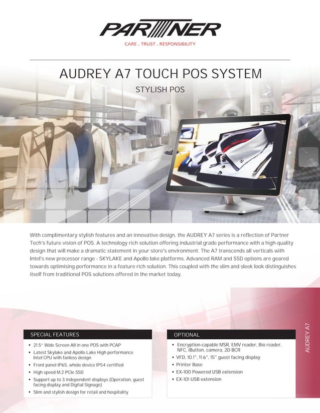 Partner Tech Audrey A7 series-191003 | PDF
