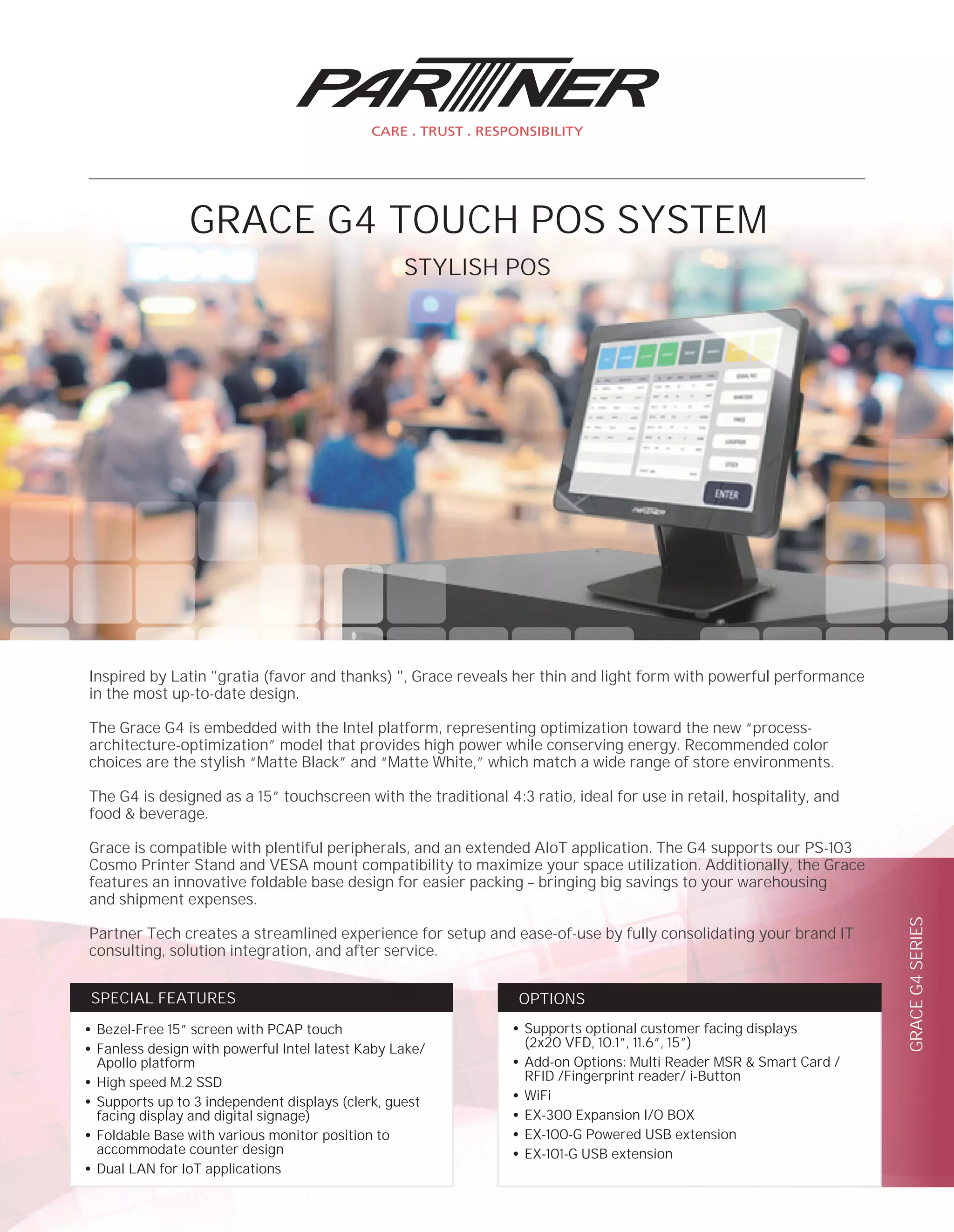 Partner Tech G4 (Grace series) - POS terminal | PDF