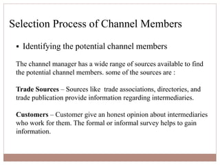 Channel Management Decisions and Training of Channel Members | PPTX