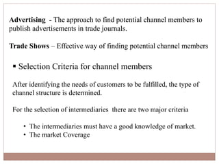 Channel Management Decisions and Training of Channel Members | PPTX