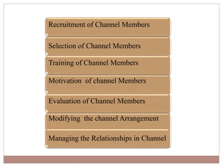 Channel Management Decisions and Training of Channel Members | PPTX