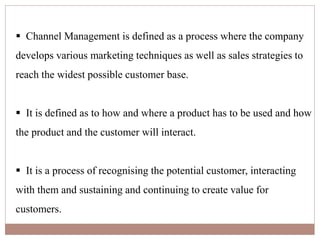 Channel Management Marketing