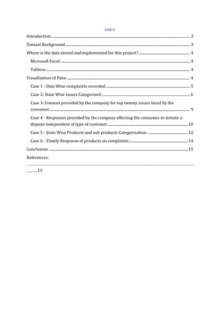 CFPB Consumer Complaints Report - Tableau | PDF