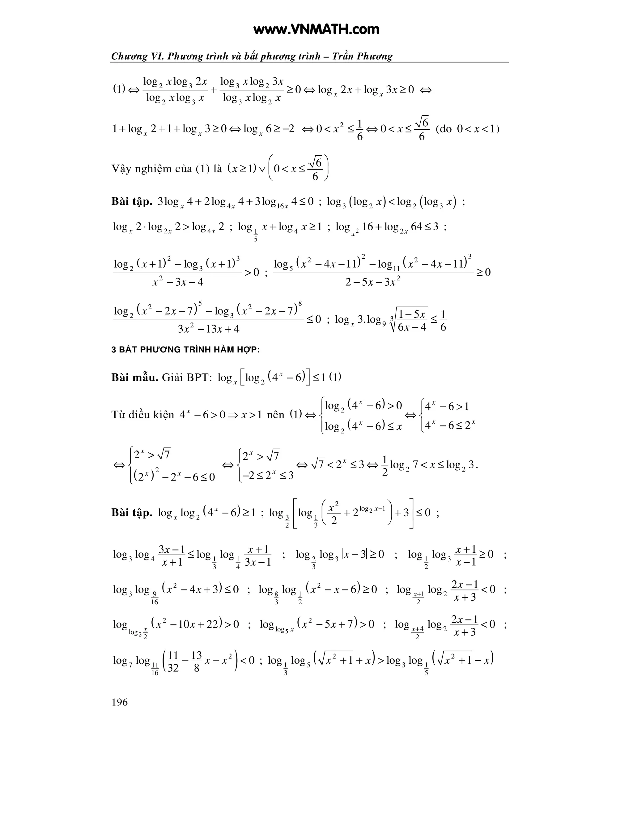 Pt và bpt logarit | PDF