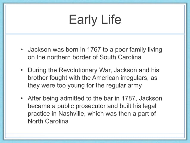 Life of andrew jackson | PPT