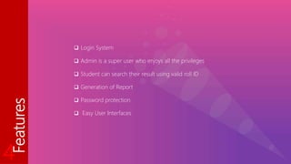 Result Management System - CSE Final Year Projects | PPTX