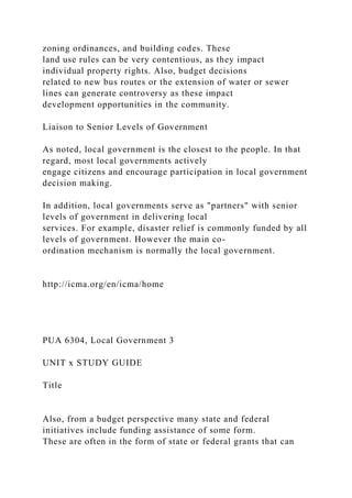 PUA 6304, Local Government 1 Course Learning Outcomes.docx