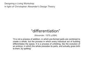 "Wholeness Egg: Designing a Living Workshop in light of Christopher ...