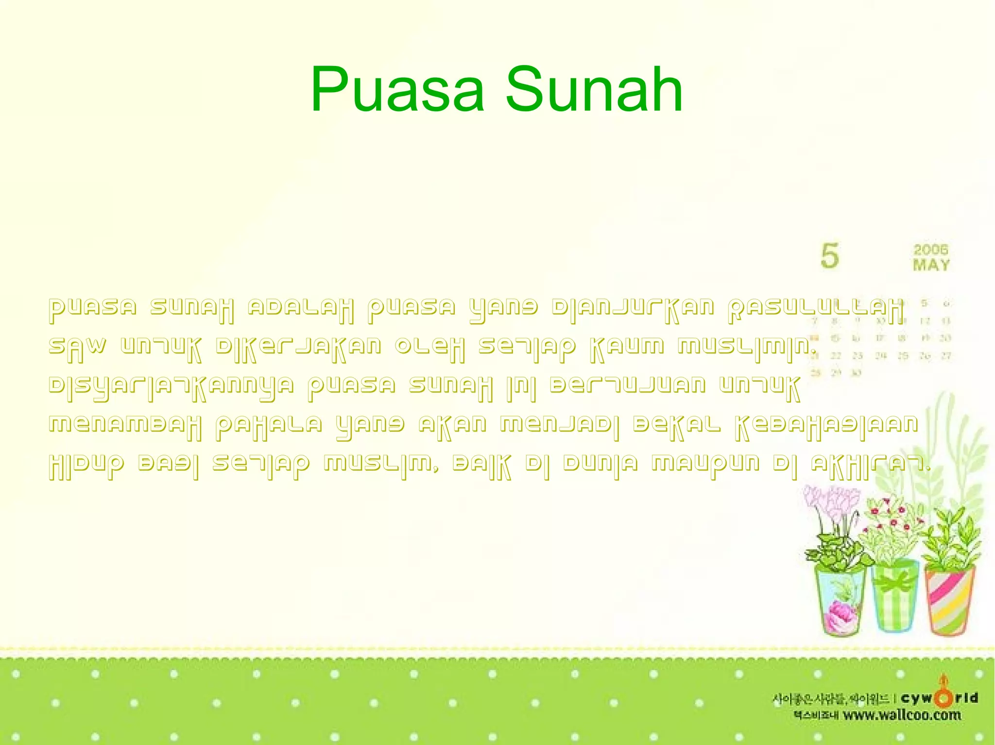 [AGAMA] Puasa (Jenis-Jenis, Syarat, Rukun, Sunnah Puasa, dll) | PPT