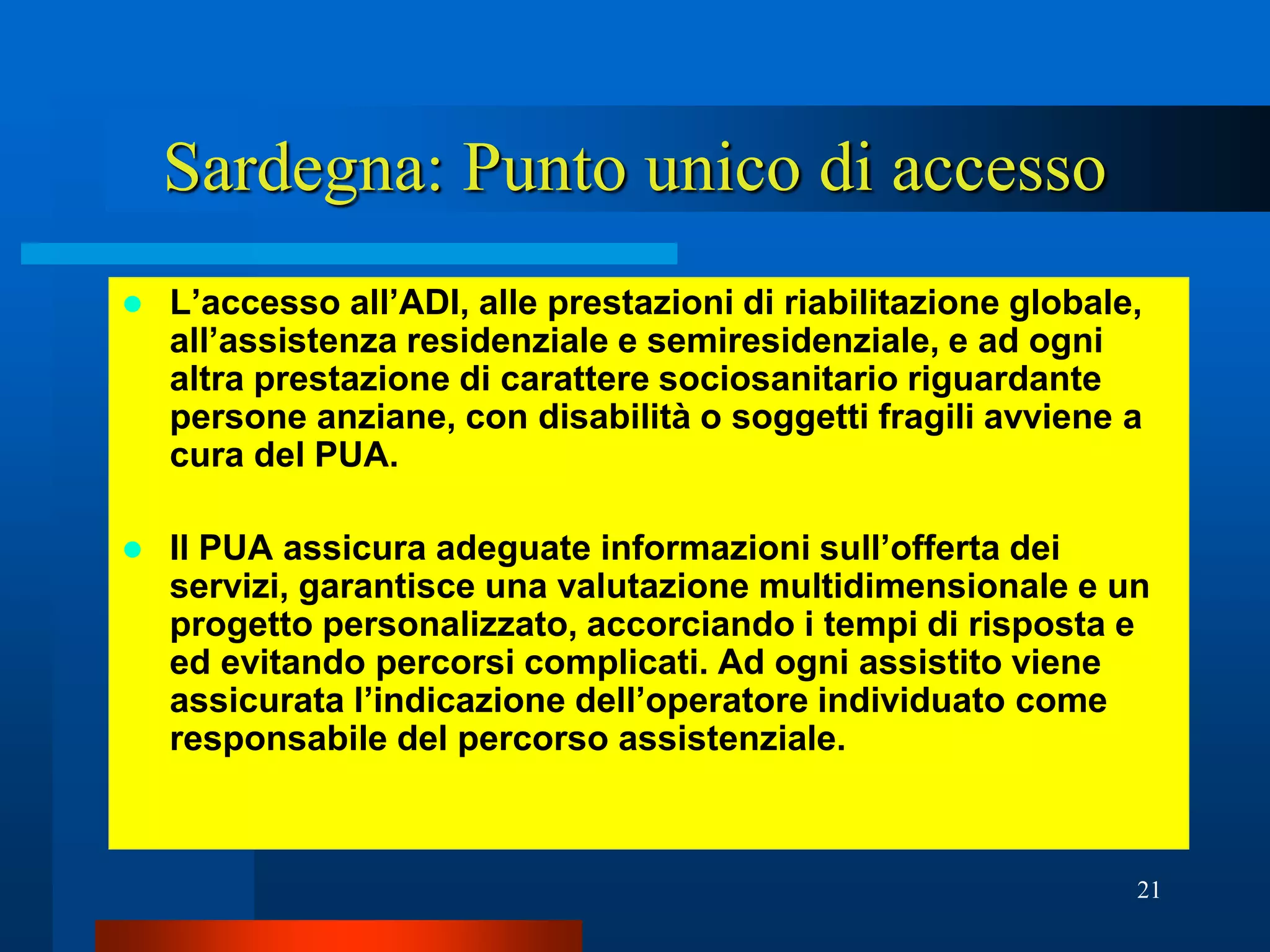 PUA Punti unici di accesso. 1° parte: le norme nazionali e regionali | PDF