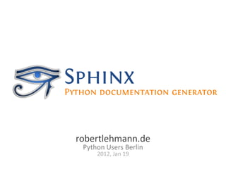 Sphinx Introduction | PPT