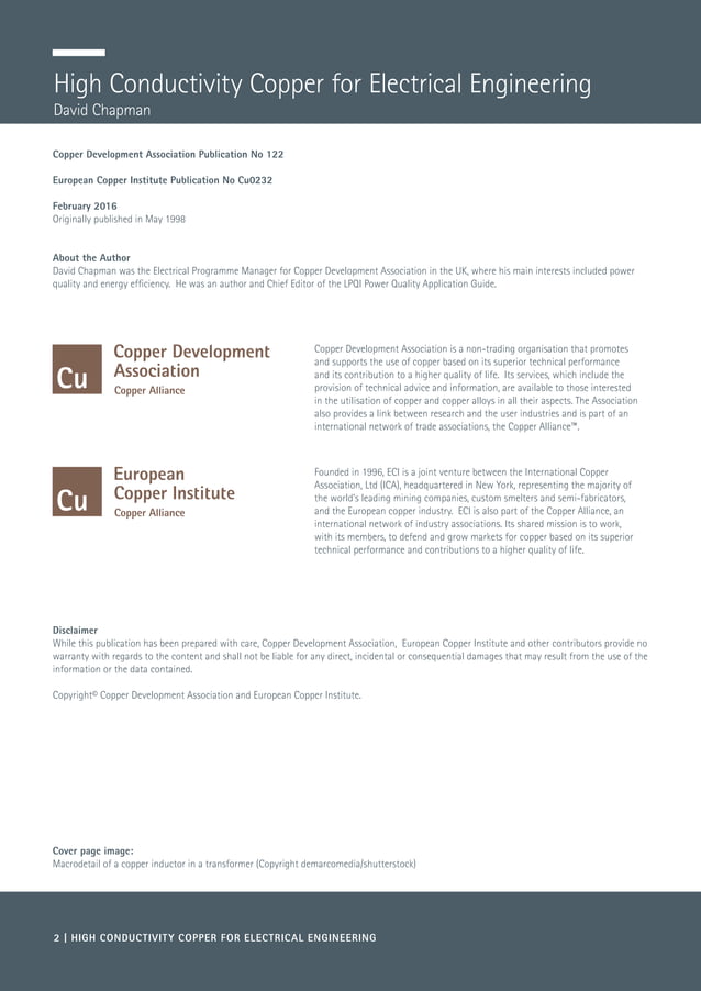 High Conductivity Coppers for Electrical Engineering | PDF | Commodities | Economy