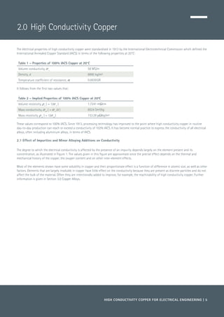 High Conductivity Coppers for Electrical Engineering | PDF